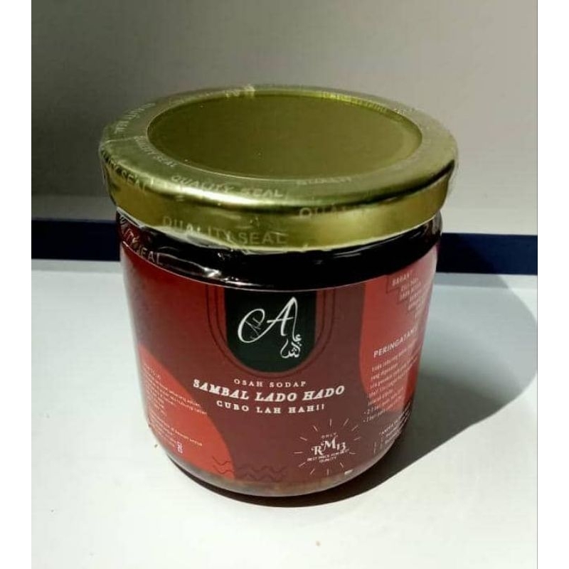 Sambal lado Hado (lado api/ lado merah/ sambal lado bilis kering ...
