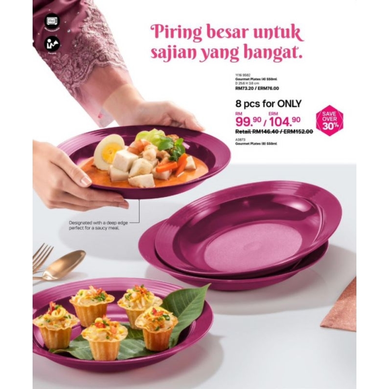 Tupperware Gourmet Plates 550ml | Shopee Malaysia
