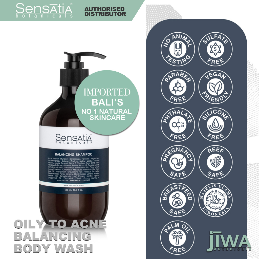 Sensatia Botanicals Balancing Body Wash 500ml- Oily to Acne-prone ...