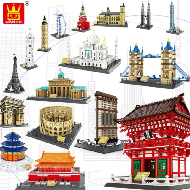 WANGE WORLD'S FAMOUS ARCHITECTURES BUILDING BLOCKS | Shopee Malaysia