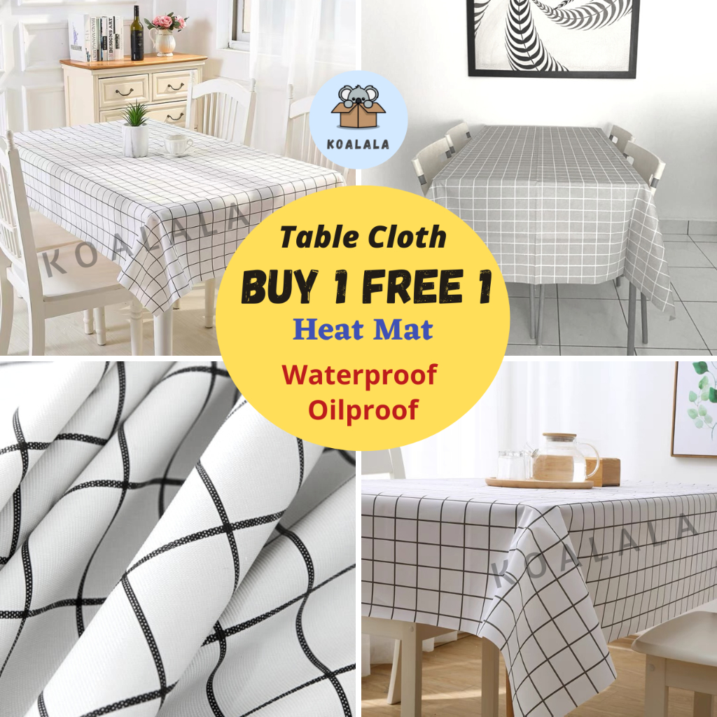 Large Table Cloth PVC Waterproof Oilproof Anti-pollution Tablecloth ...