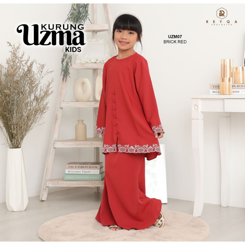 BAJU RAYA BUDAK KURUNG UZMA KIDS SEDONDON IBU ANAK | Shopee Malaysia
