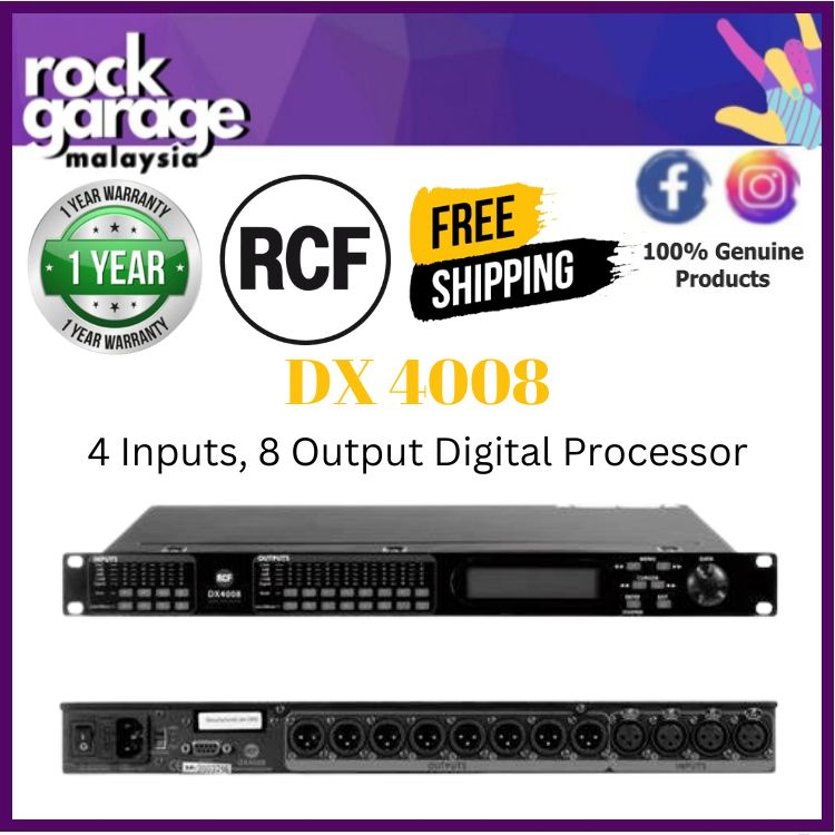 RCF DX 4008 4 Inputs, 8 Output Digital Processor ( DX4008 / DX-4008 ) | Shopee Malaysia