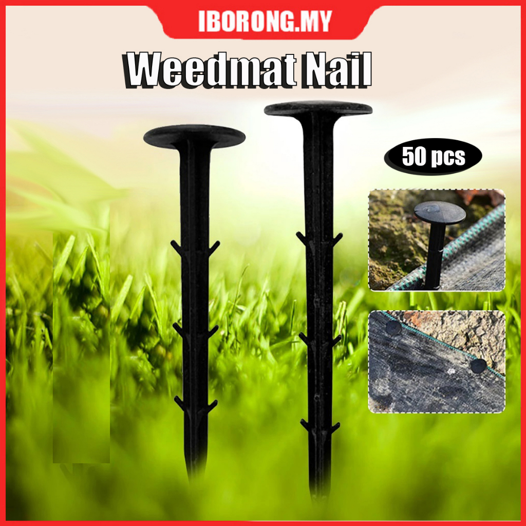 50 pcs Weedmat Nails Garden Stakes For Weed Control Landscape Fabric ...