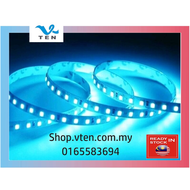 🔥🇲🇾PROMO!!🔥IP67 240V 1-9M 10CM Cuttable LED Strip Light Ice Blue Color ...