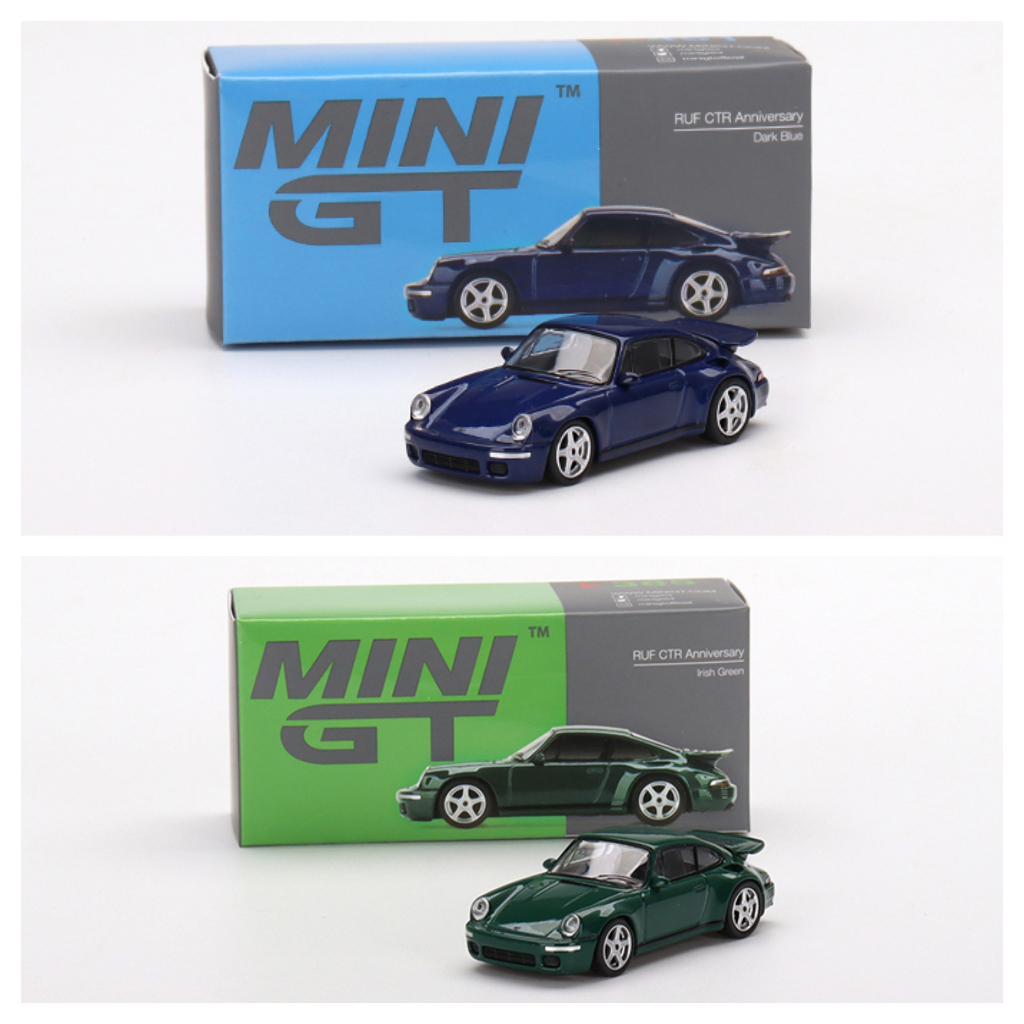 Mini GT RUF CTR Anniversary ( 385 Irish Green / 451 Dark Blue ...