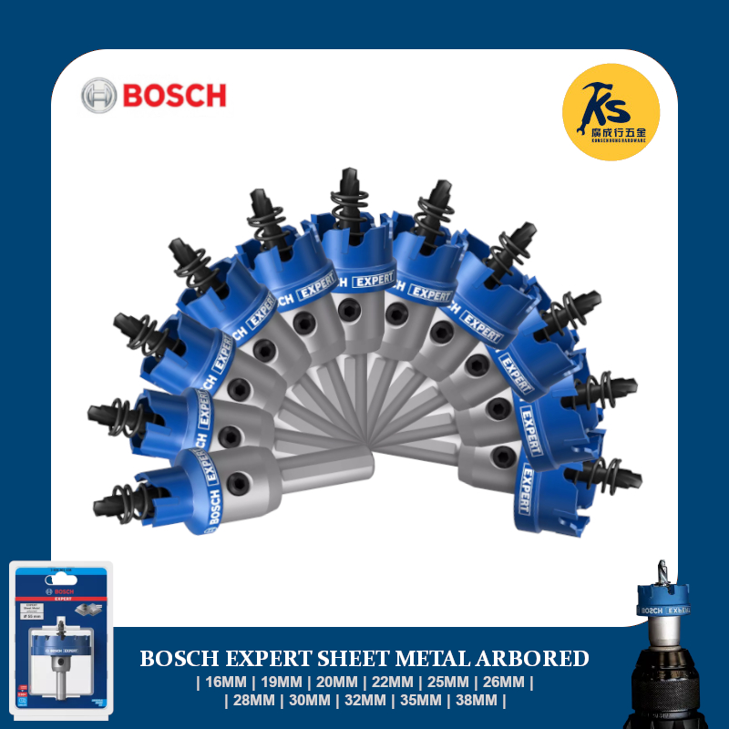 BOSCH Expert Sheet Metal Arbored Hole Saw ( 16MM | 19MM | 20MM | 22MM ...