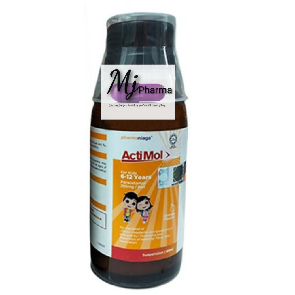 Actimol for kids 6-12 years Paracetamol 250mg/5ml orange flavour ...