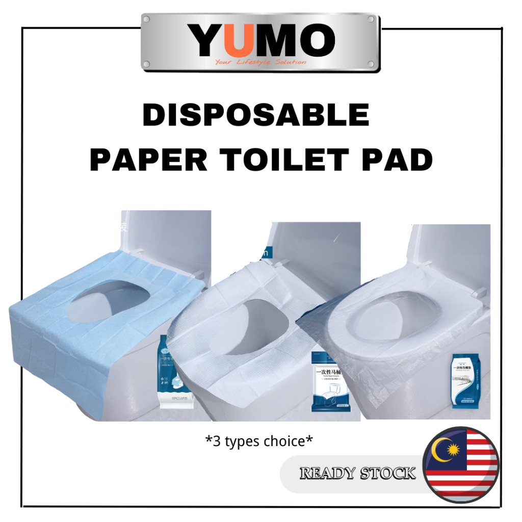 【YUMO】10PCS Disposable Paper Toilet Pad One Time Toilet Seat Cover For ...