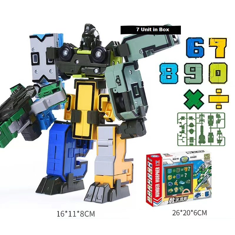 Number Transformer Robot Assembling Building Blocks Educational Toys ...