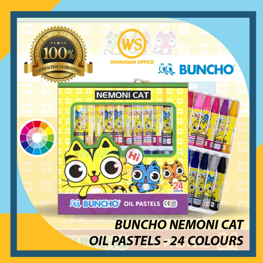 Buncho Nemoni Cat Oil Pastel / Buncho Oil Pastel / Buncho Crayon For ...
