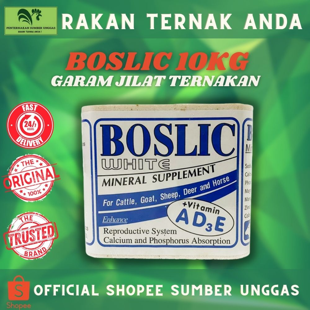 BOSLIC 10KG- MINERAL BLOCK PREMIUM/ GARAM JILAT UNTUK TERNAKAN KAMBING ...