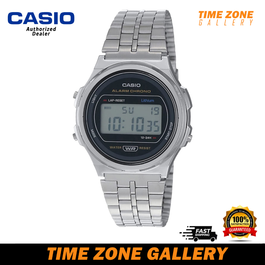 Casio Vintage A171WE-1ADF / A171WE-1A / A171WE-1 / A171WE Silver ...