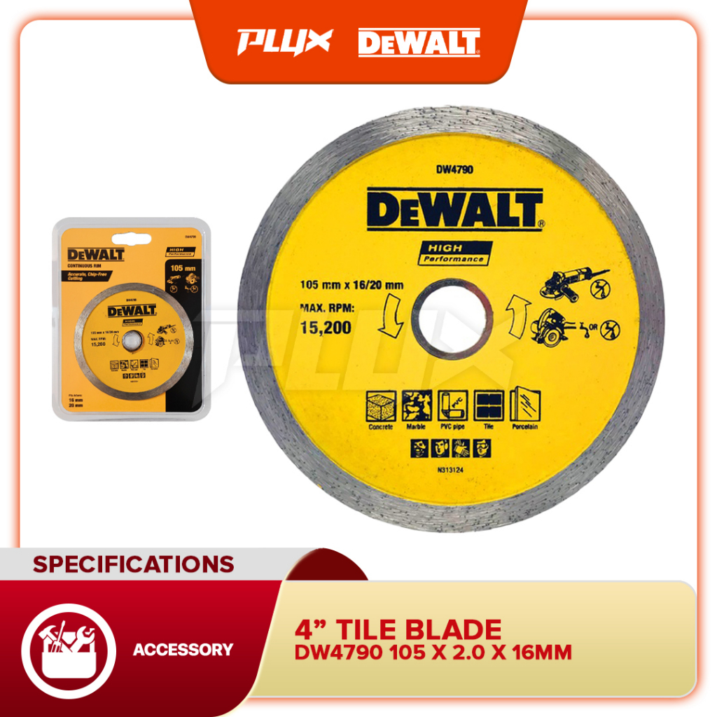 Dewalt DW4790-B1 (105 x 2 x 16/20MM) Cutting Wheel – Diamond Blade ...
