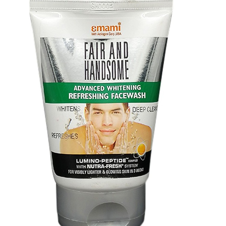 EMAMI FAIR AND HANDSOME WHITENING REFRESHING FACEWASH 100G | Shopee ...