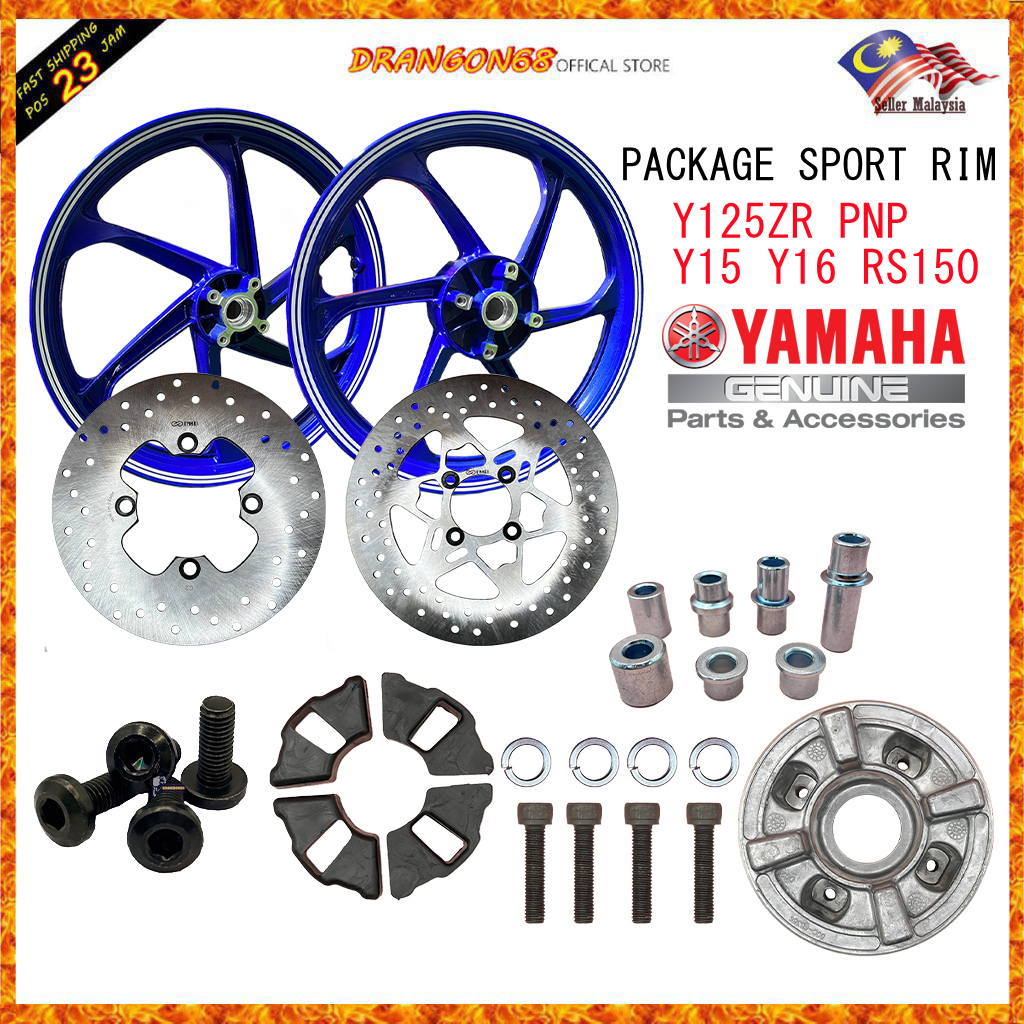 YAMAHA ORIGINAL HLY SPORT RIM 6 BATANG Y125Z 5XK Y125ZR PNP Y15 Y16 RS150 RSX150 FULL SET BLACK ...