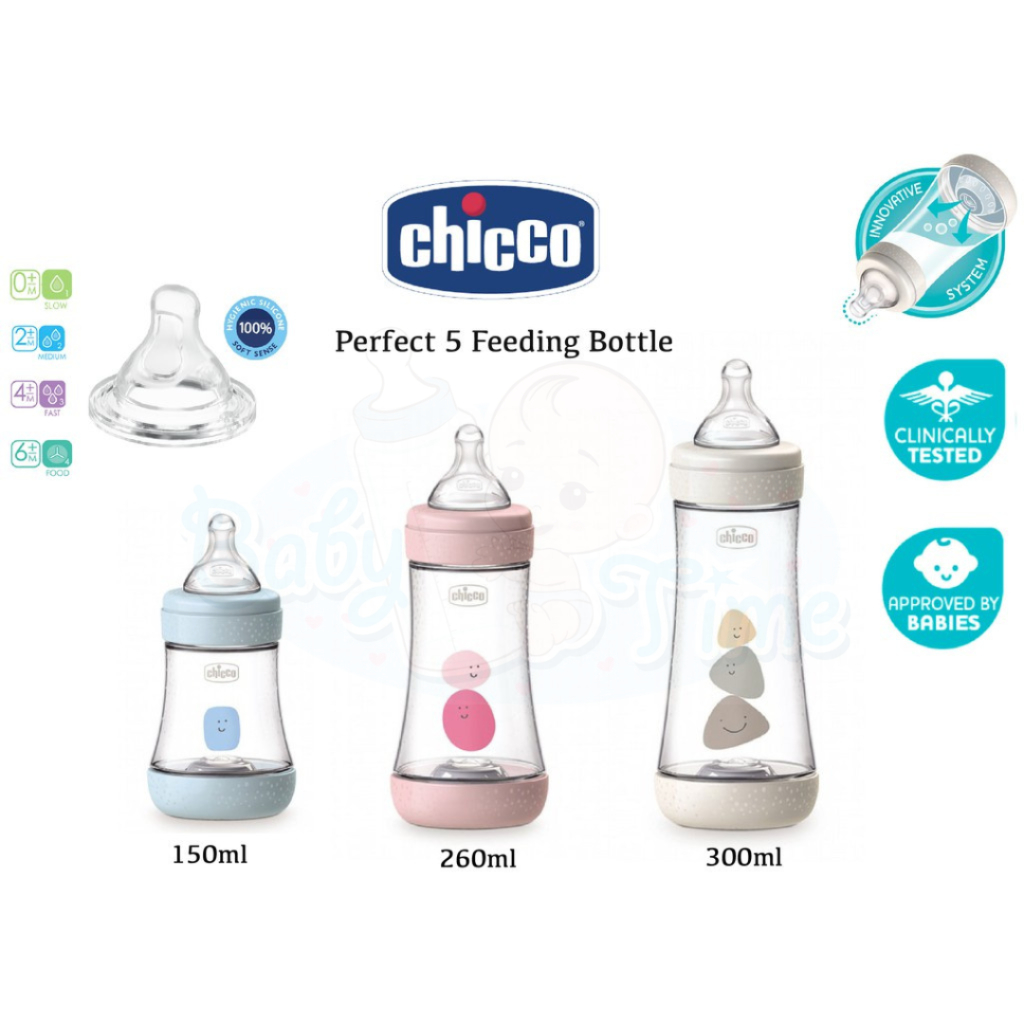 Chicco Perfect 5 Baby Milk Feeding Bottle 150ml/ 240ml/ 300ml | Shopee Malaysia
