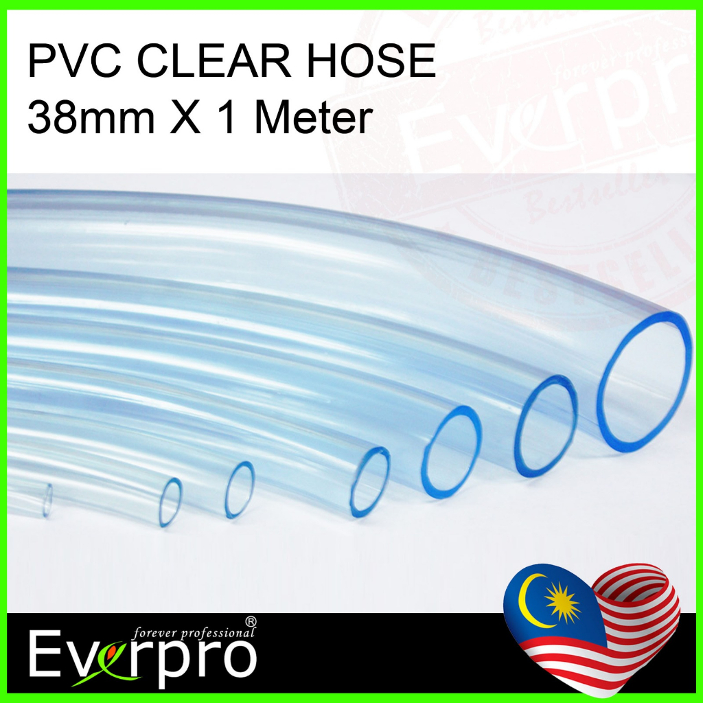 PVC Transparent Clear Hose Pipe Air Line Tube Paip Air PVC Jernih 38MM ...