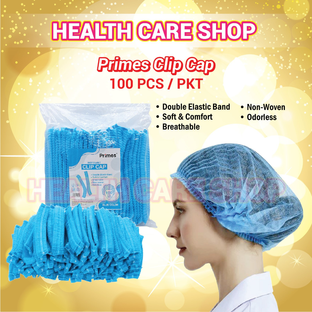 Primes Disposable Clip Cap / Nursing Cap ( Blue ) 100pcs/box | Shopee ...