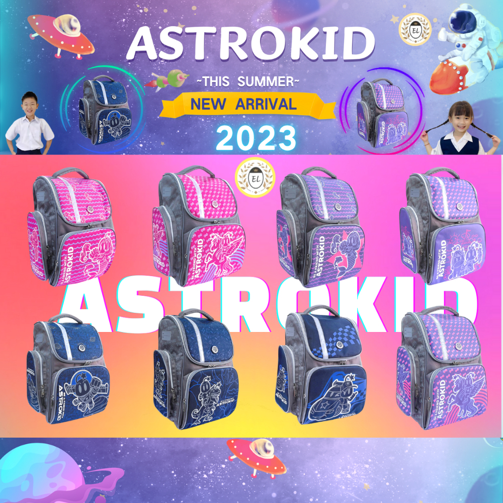 Astrokid 6 Wheels Trolley Kid School Bag Primary Backpack Lightweight Unisex 2023 | Shopee Malaysia