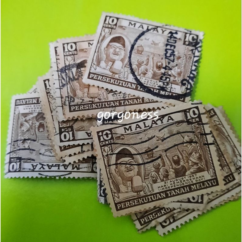 MALAYA 1957 Merdeka Used Stamp Setem - Persekutuan Tanah Melayu 10c ...