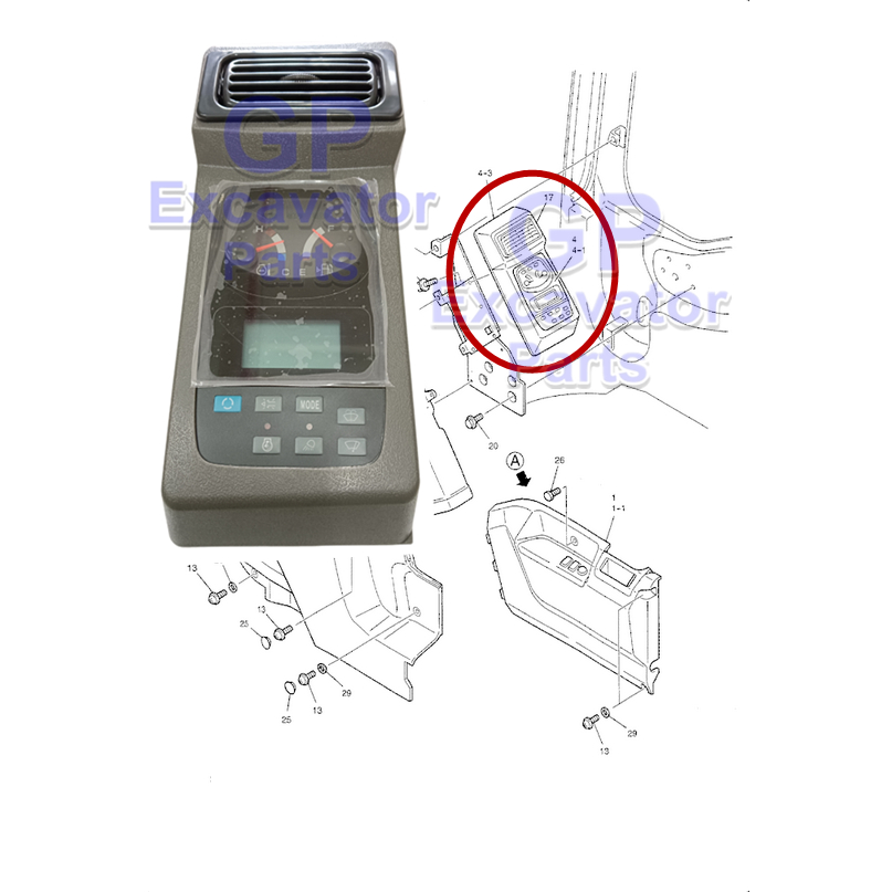 SK200-6E / SK210-6E / SK250-6E HYDRAULIC EXCAVATOR CONTROL PANEL ...
