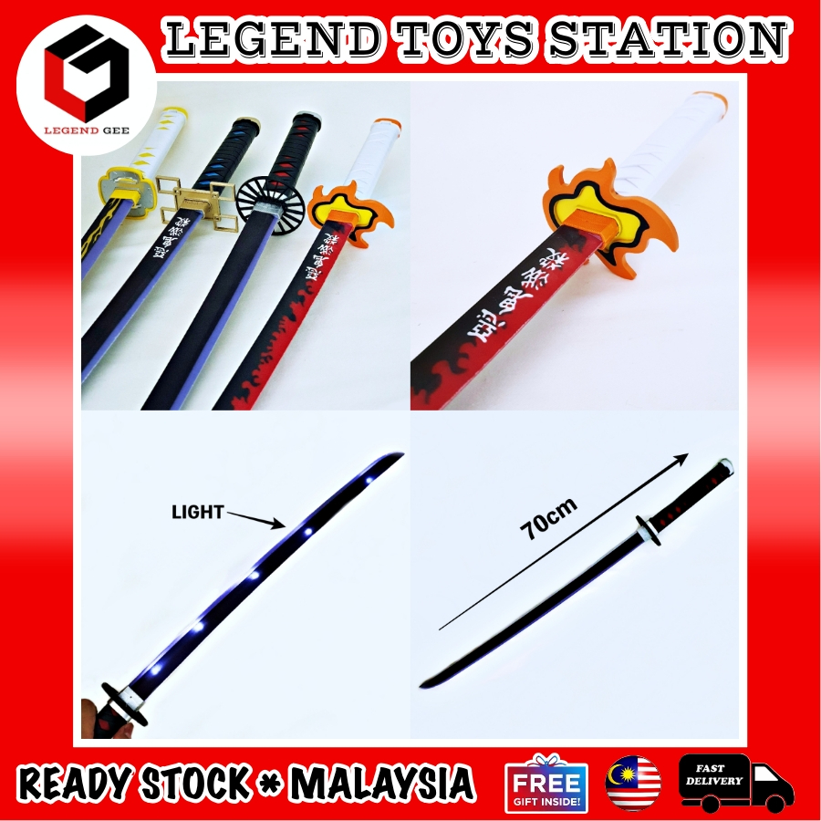 DEMON SLAYER SWORD TOYS 70CM PVC PLASTIC TOYS COSPLAY TANJIRO KOKUSHIBO ...