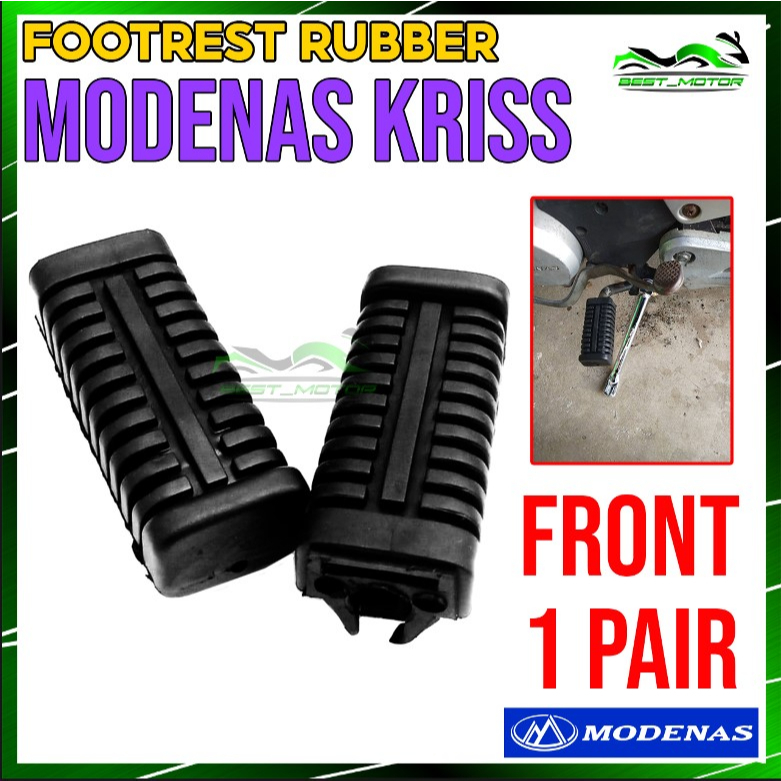 FOOTREST MODENAS KRISS FRONT & REAR PEMIJAK GETAH RUBBER DEPAN KRISS & BELAKANG | Shopee Malaysia
