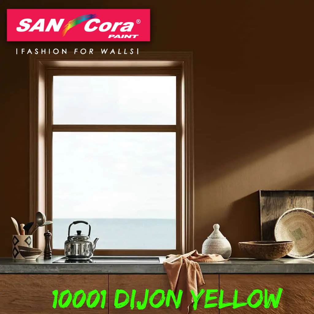 SINAR SANCORA 10001 DIJON YELLOW 5 LITER I EMULSION Interior Exterior Wall Matt Paint Cat ...