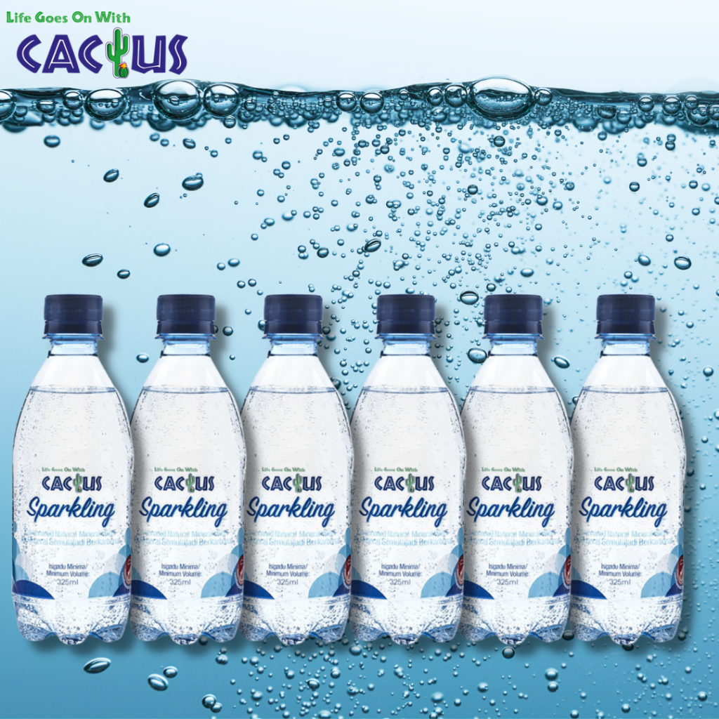 CACTUS Sparkling Carbonated Natural Mineral Water (325ml x 24 Bottles) | Shopee Malaysia