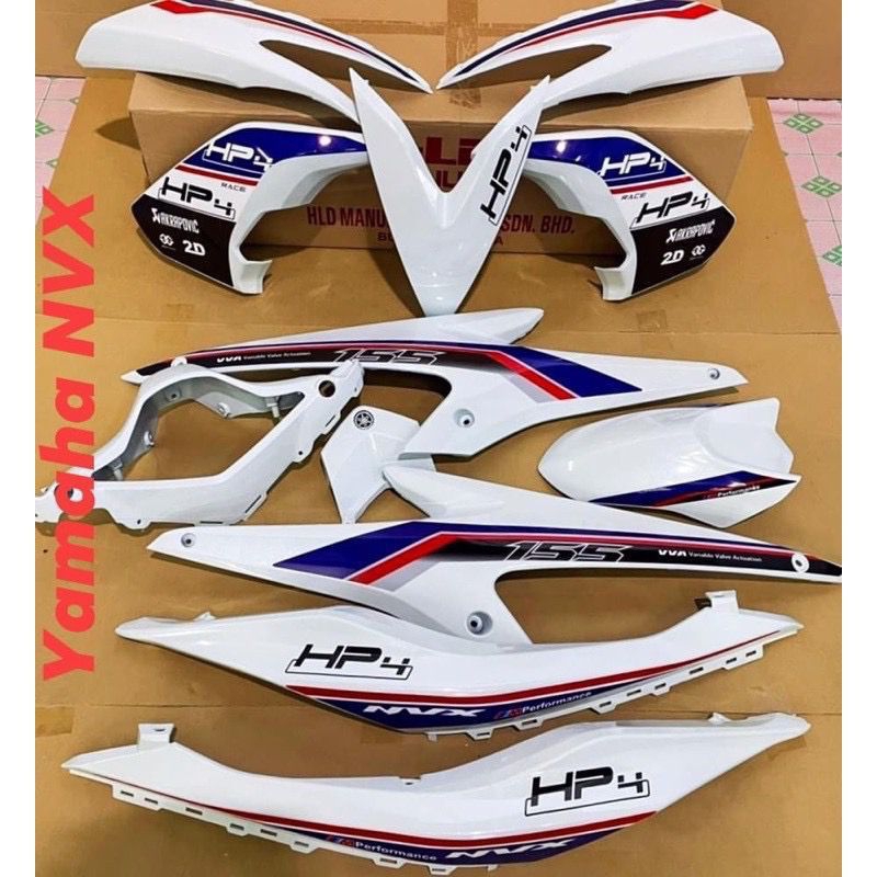 COVERSET YAMAHA NVX 155 V1 White 🤍 Sticker Hp4 NVX edition/ Bodyset NVX ...