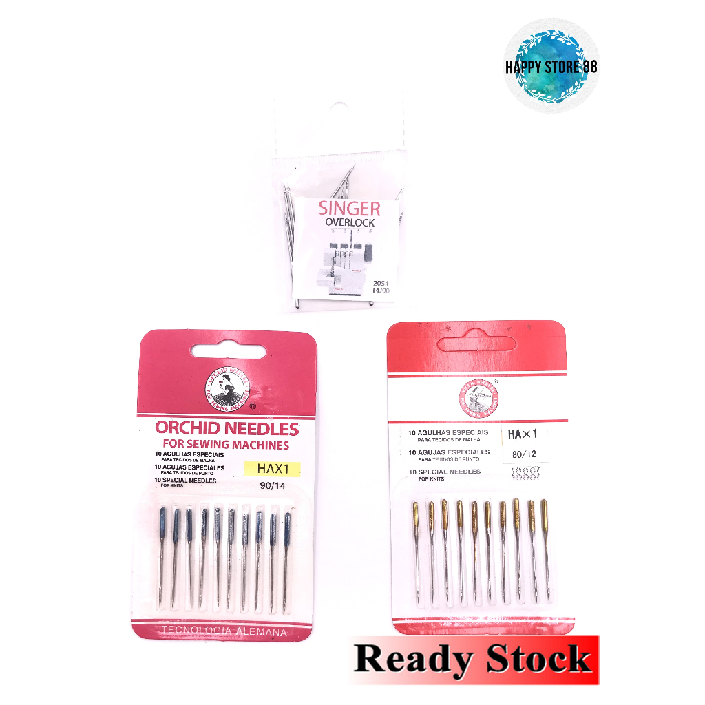 10PCS Sewing Machine Needles / Jarum Mesin Jahit / ORCHID Needles ...