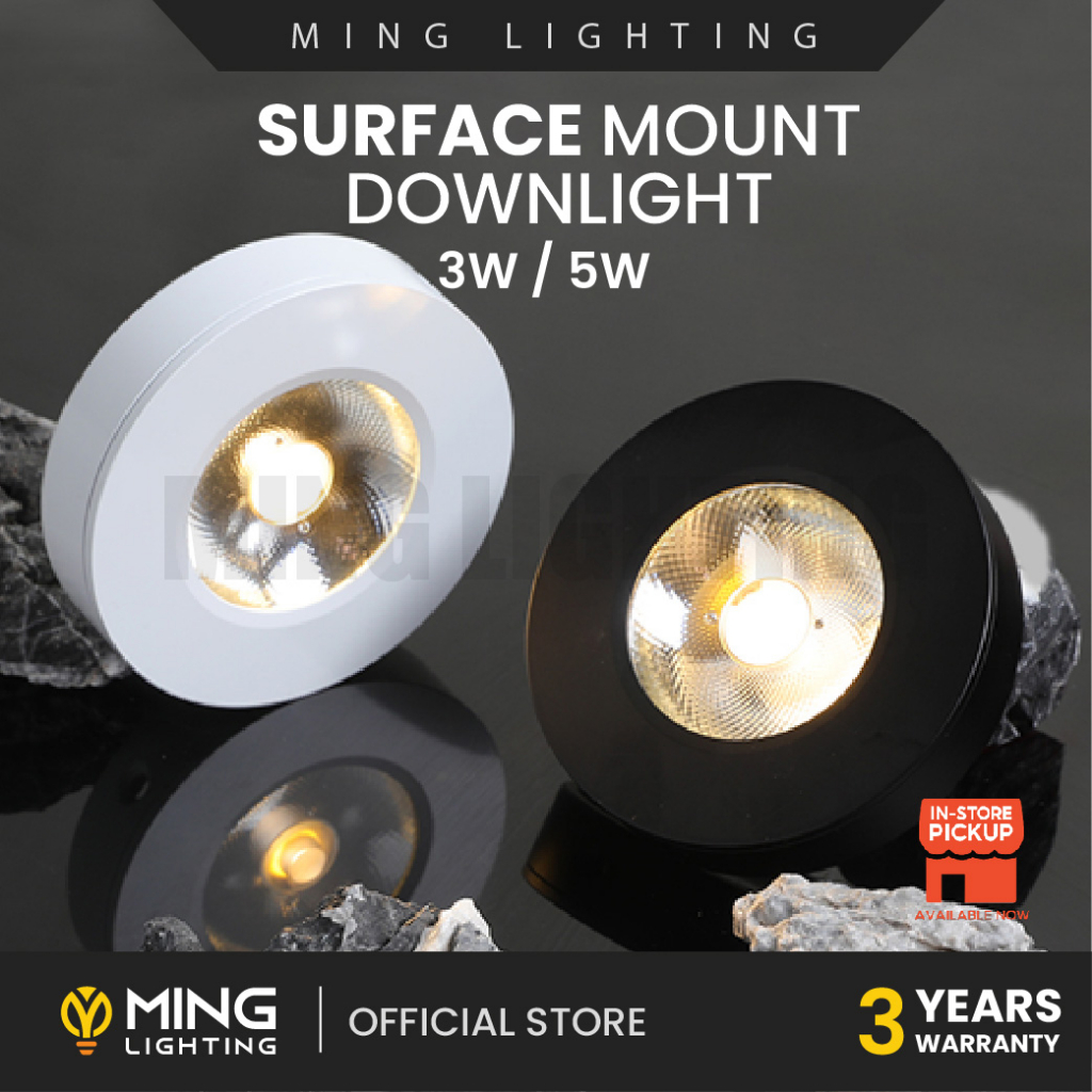 LED 3W 5W Surface Eyeball Downlight Round Black White Frame Down Light ...