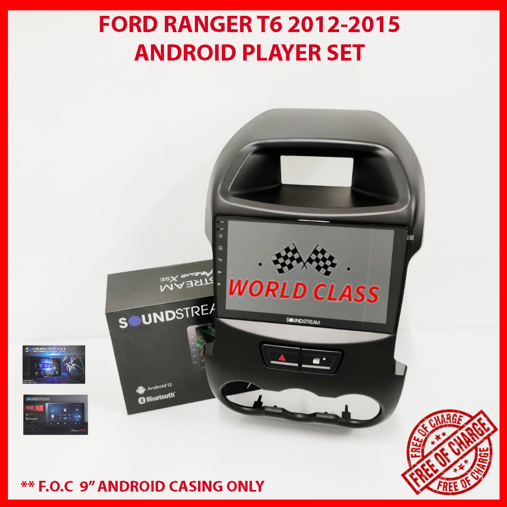 FORD RANGER T6 2012-2015 (LOW SPEC) SOUNDSTREAM 9" ANDROID IPS PLAYER ...