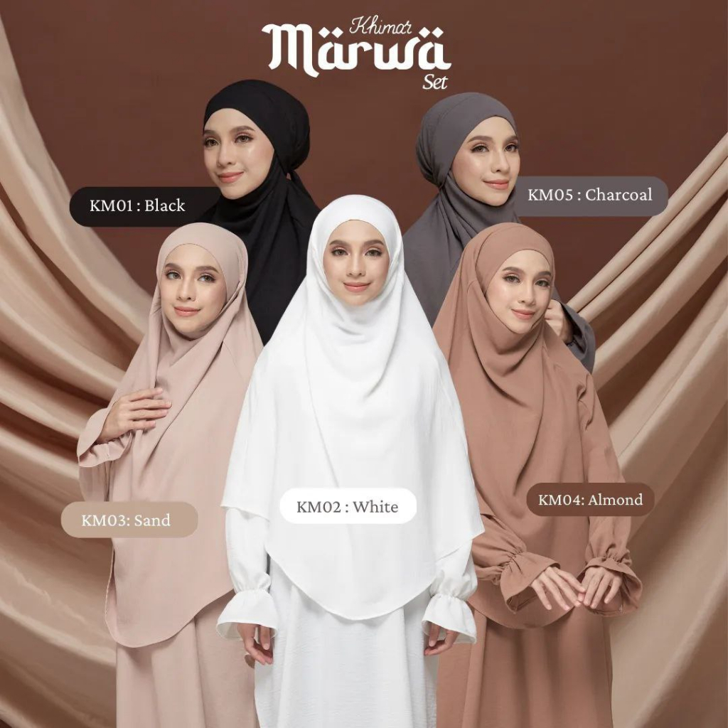 Mootiara Safwa Khimar Marwa Khimar & Kaftan Set | Shopee Malaysia