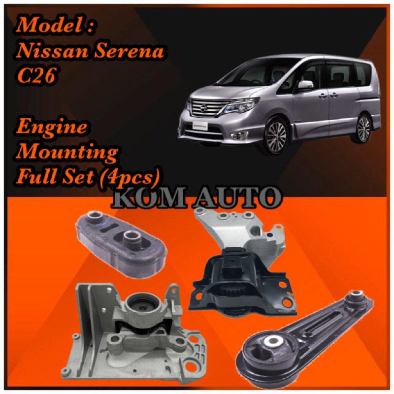 Nissan Serena C26 Engine Mounting Full Set ( 4pcs ) | Shopee Malaysia