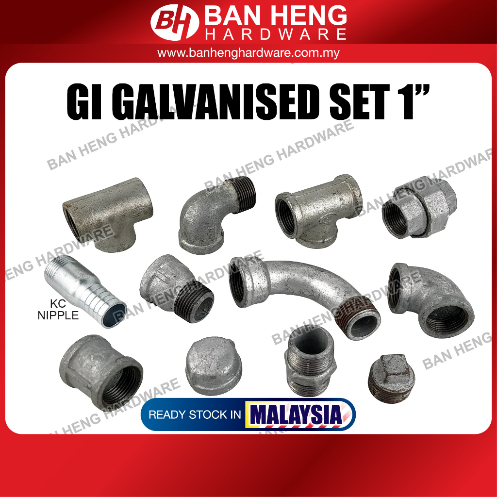 25MM GI FITTING | GALVANIZED PAIP AIR FITTING | TEE | SOCKET | ELBOW | END CAP | SHORT BEND ...