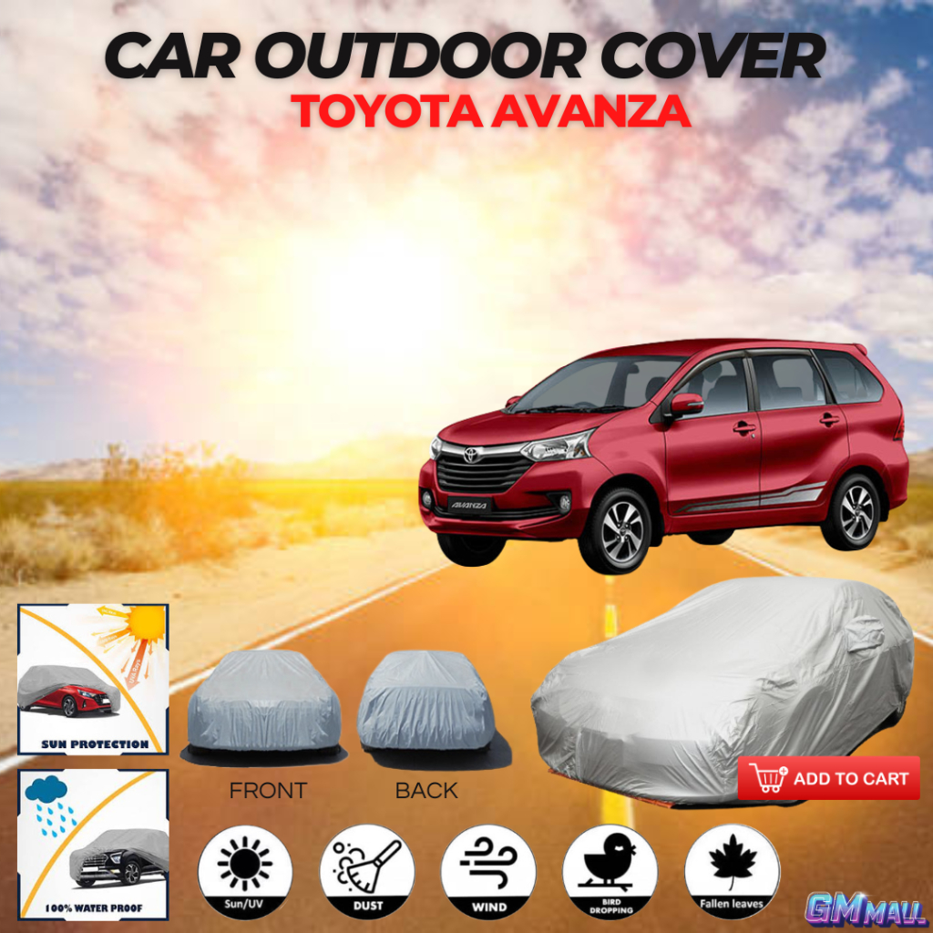 TOYOTA AVANZA CAR OUTDOOR COVER Sun Water-Resistant Nylon Kain Tutup ...