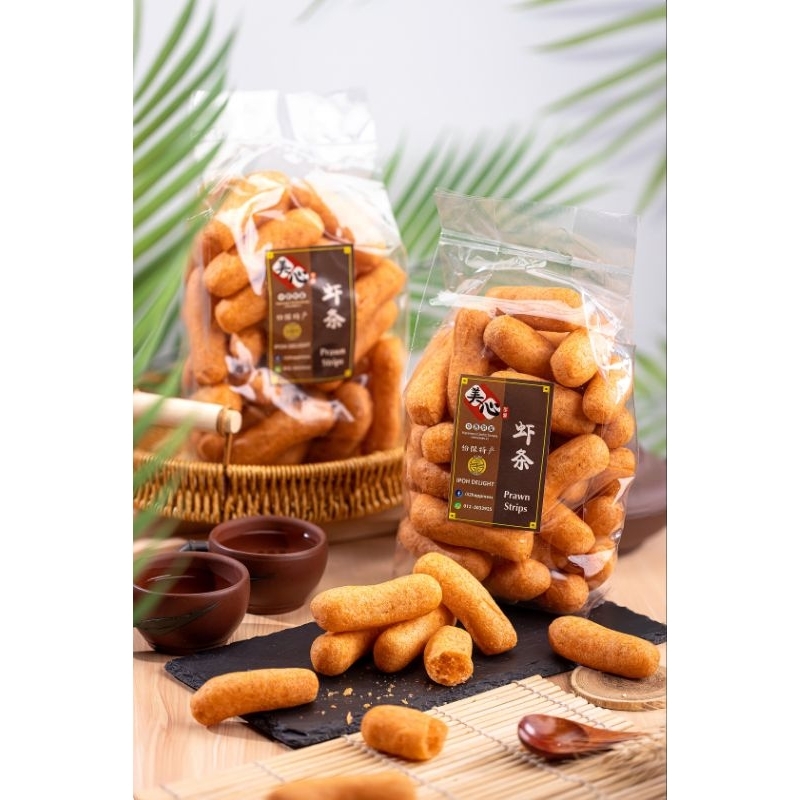 🔥👍🏻Ipoh Prawn Crackers, Prawn Strips 虾条🦐[150gm+-] Traditional Handmade ...