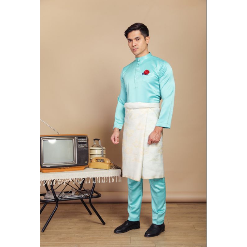 BAJU MELAYU 2024 SLIM FIT AJJENTI JAKEL | Baju Melayu Slim Fit | Baju ...