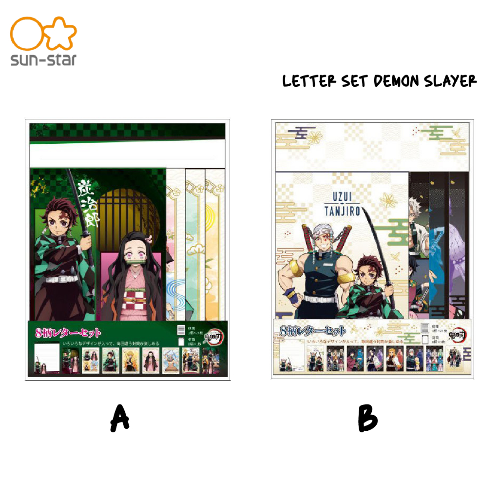【Sun-star Stationery】Letter Set Demon Slayer (8 Patterns) | Shopee Malaysia