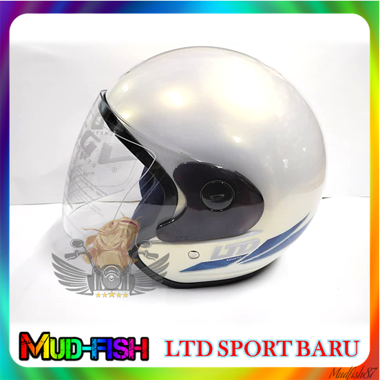 TOPI KELEDAR LTD SPORT BARU VISOREX HELMET PUTIH MUTIARA (GOLD PEARL ...