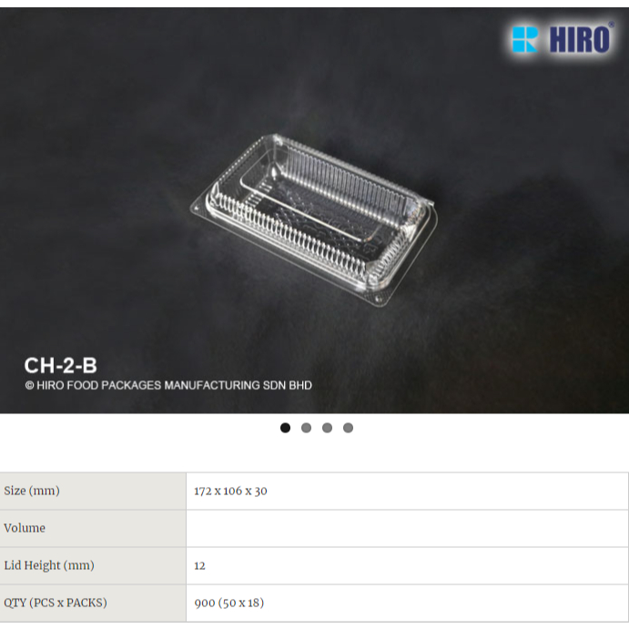 50PCS OPS CH-2B FOOD TRAY WITH LOCK/OPS Bakery Disposable Plastic Clear ...