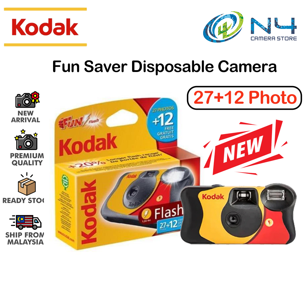 Kodak FunSaver Disposable Camera 27 sheets with flashing light Kodak ... Kodak FunSaver Disposable Camera 27 sheets with flashing light Kodak ...