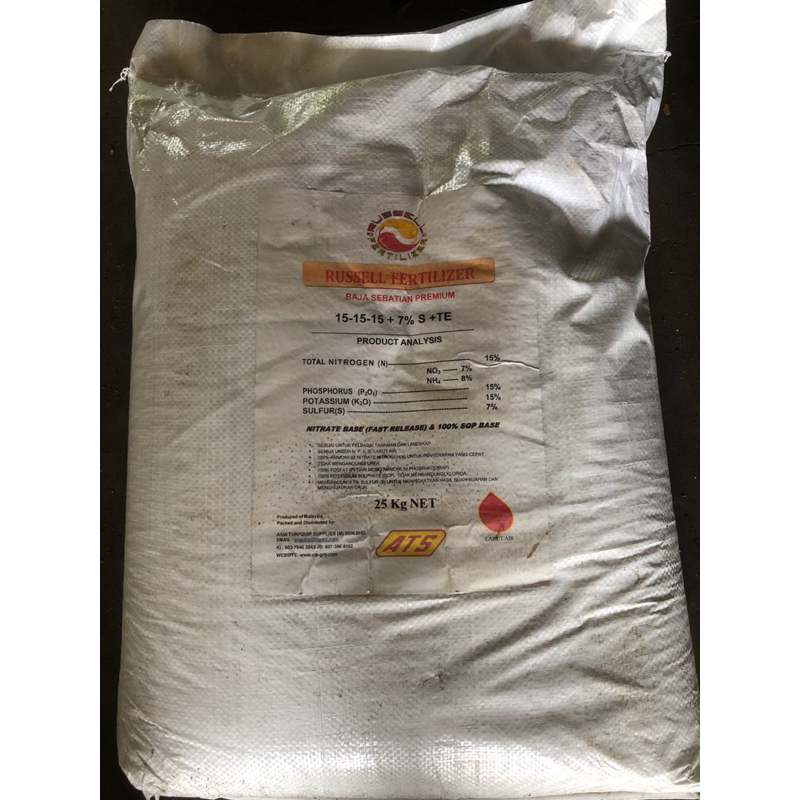 Baja Sebatian Premium Russell 15-15-15 LARUT AIR [25kg] | Shopee Malaysia