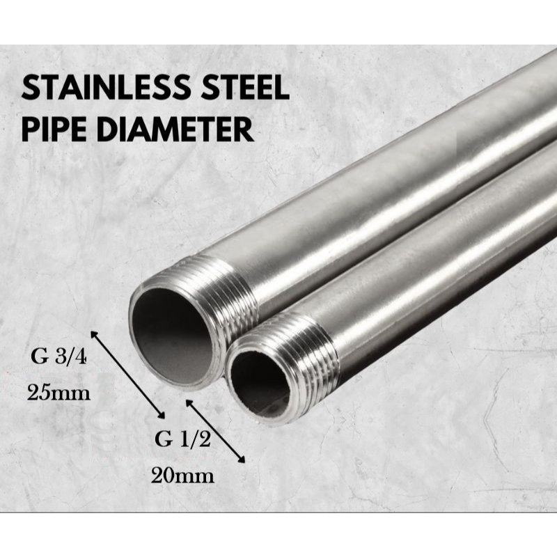 TY Stainless Steel Extension G1/2 G3/4 Threated pipe / Pipe connector ...