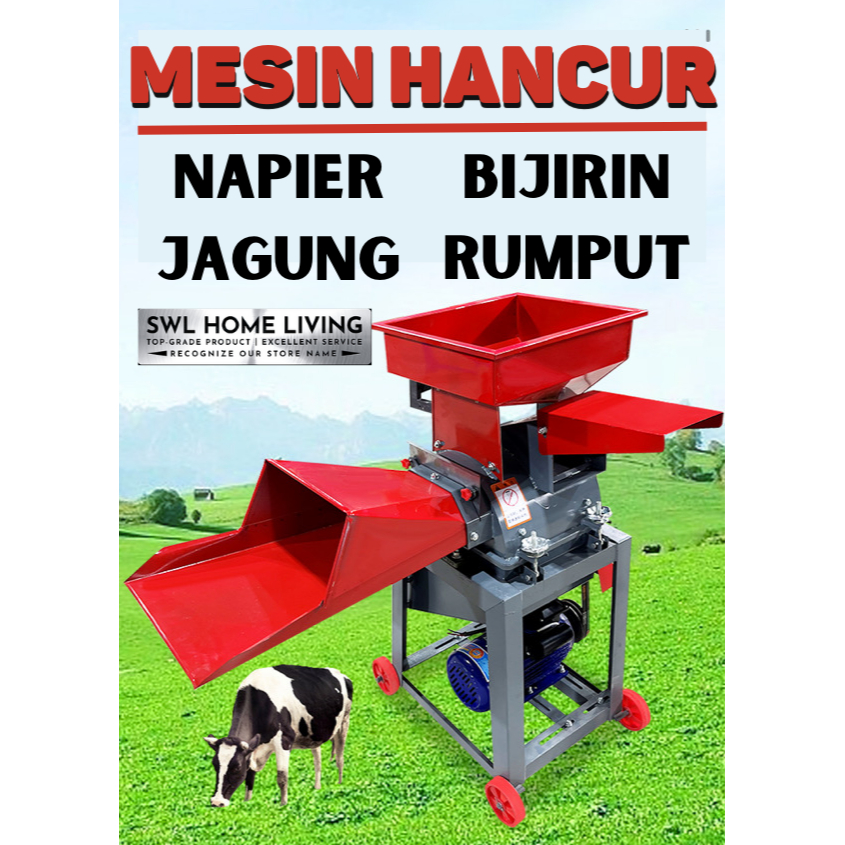 Mesin Kisar Halus Daun Napier Grass Shredder Grinder Machine Cocopeat ...
