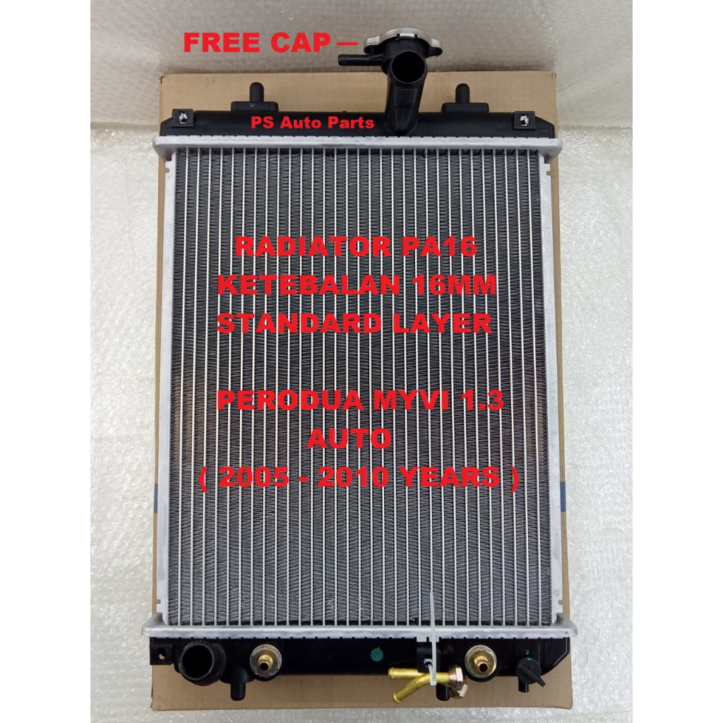 Radiator Myvi Auto Tangki Air Kereta Ketebalan PA16 (16mm) Radiator ...