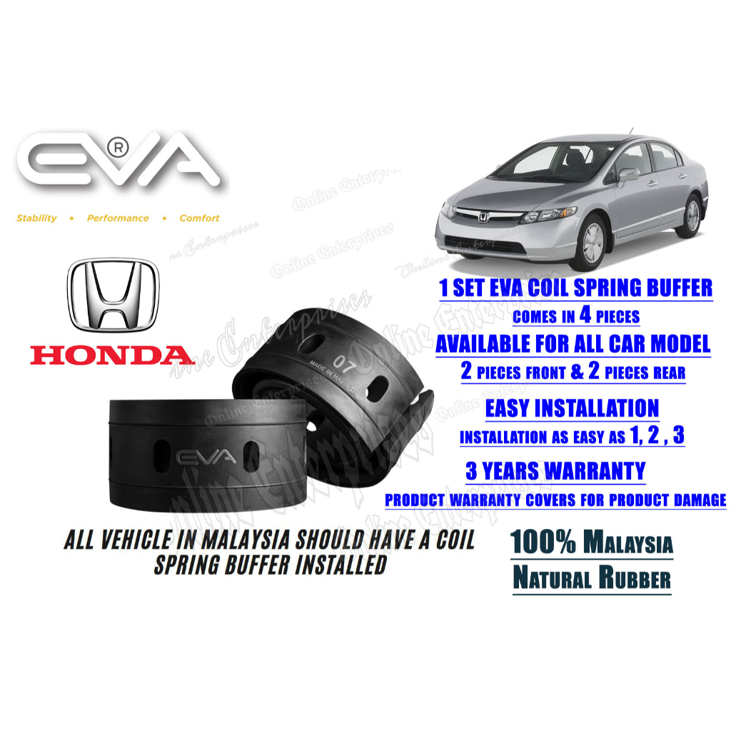 EVA Coil Spring Buffer HONDA CIVIC Cushion Buffer Spring Rubber Stopper ...