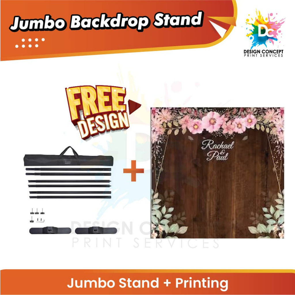 Jumbo Backdrop Banner Stand / Jumbo Backdrop Banner Stand + Printing ...
